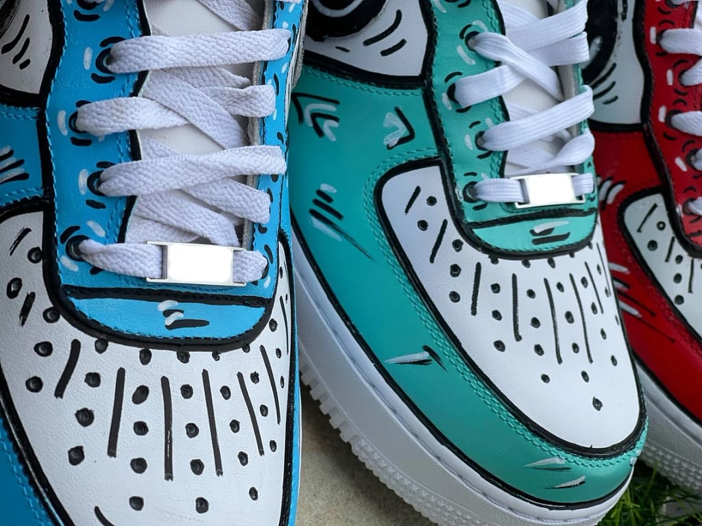 Cartoon custom shoes - choose colours - MAD ALICE CUSTOM KICKS