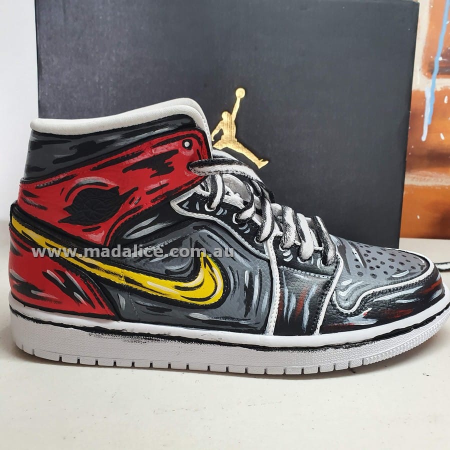 Cartoon Sketch custom shoes - MAD ALICE CUSTOM KICKS