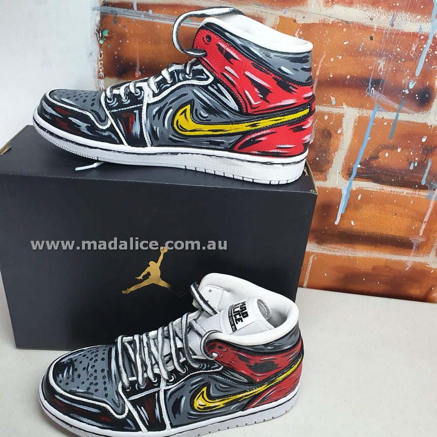 Cartoon Sketch custom shoes - MAD ALICE CUSTOM KICKS